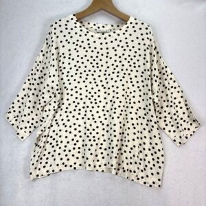 Masai | Tops | Masai Copenhagen Becca Ivoryblack Polka Dot Blouse ...